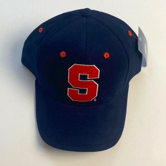 Accessories | University Of Syracuse Navy Velcro Hat | Poshmark